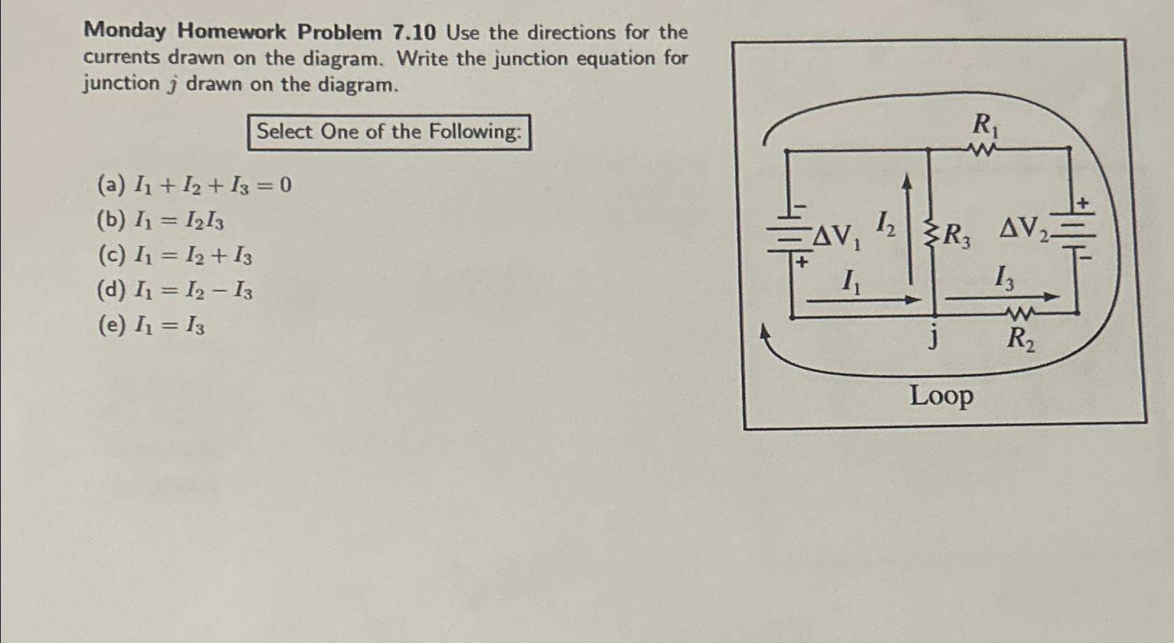Solved Monday Homework Problem 7.10 ﻿Use the directions for | Chegg.com