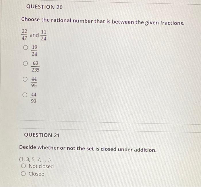Solved show all work for both question 20 and question 21 | Chegg.com