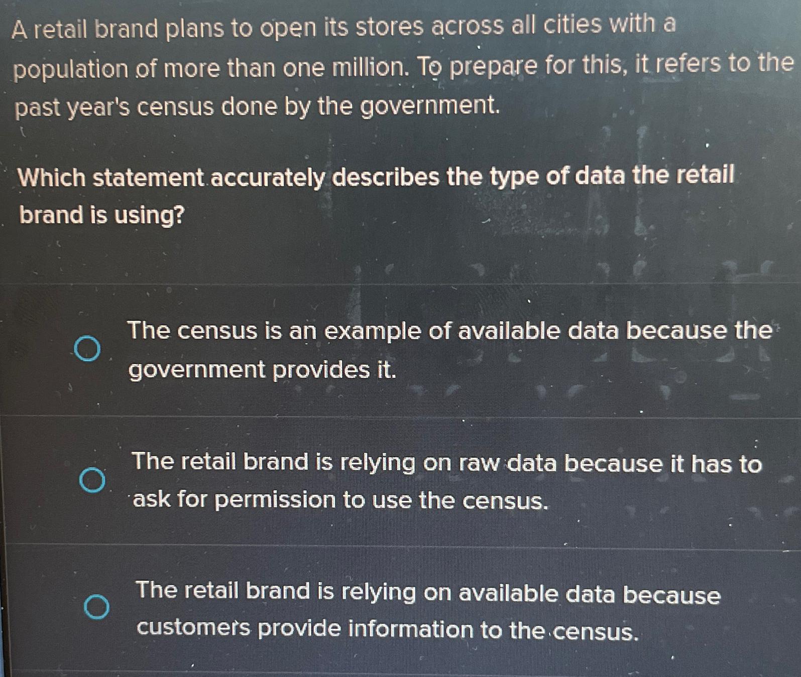 Solved A retail brand plans to open its stores across all | Chegg.com