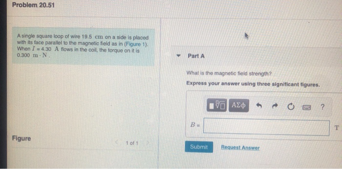 Solved Problem 20.51 A single square loop of wire 19.5 cm on | Chegg.com