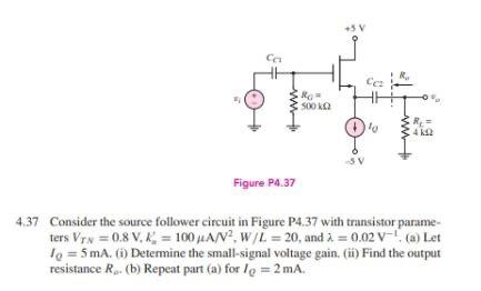 Solved 15 For the NMOS common-source amplifier in Figure | Chegg.com