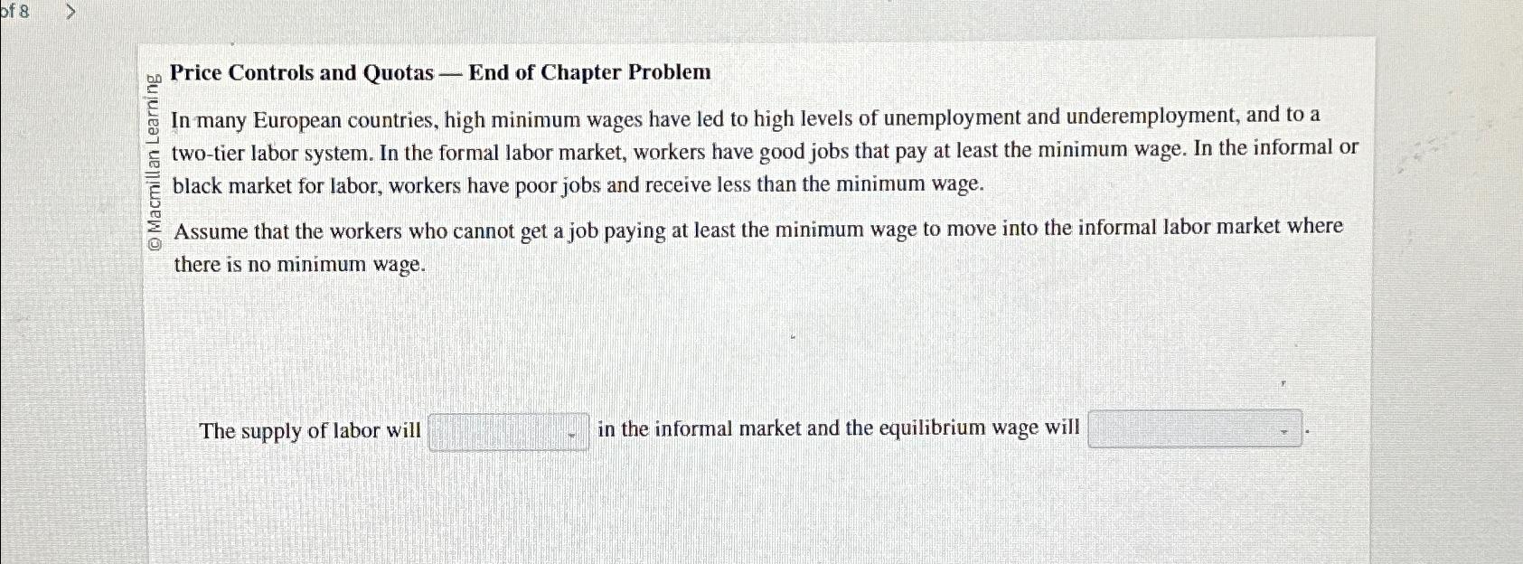 Solved Price Controls and Quotas - ﻿End of Chapter ProblemIn | Chegg.com