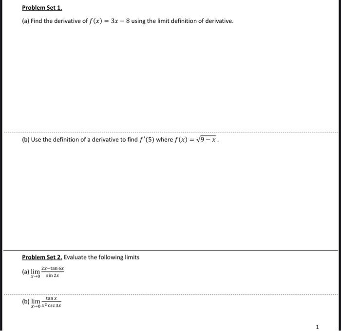 Solved (a) Find the derivative of f(x)=3x−8 using the limit | Chegg.com