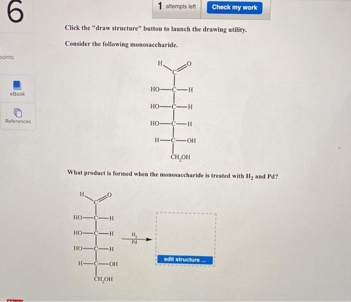 Solved 1 attempts left Check my work 6 Click the "draw | Chegg.com