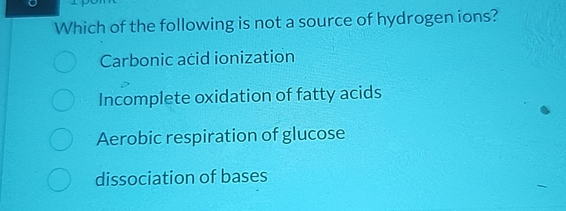 Solved Which of the following is not a source of hydrogen | Chegg.com