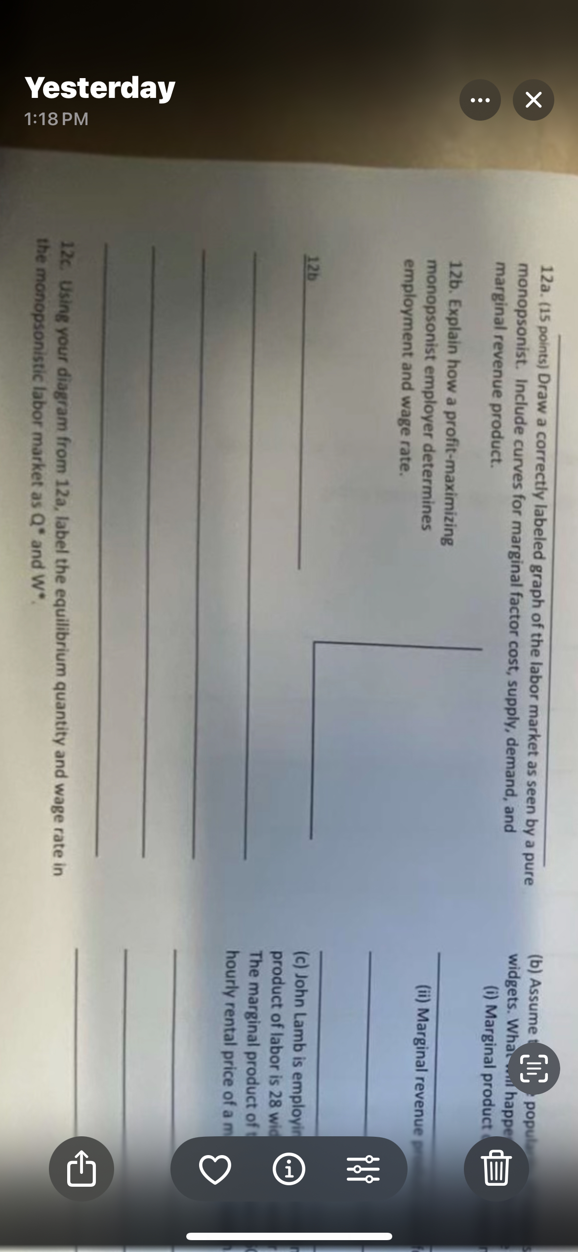 Solved 12a. (15 ﻿points) ﻿Draw a correctly labeled graph of | Chegg.com
