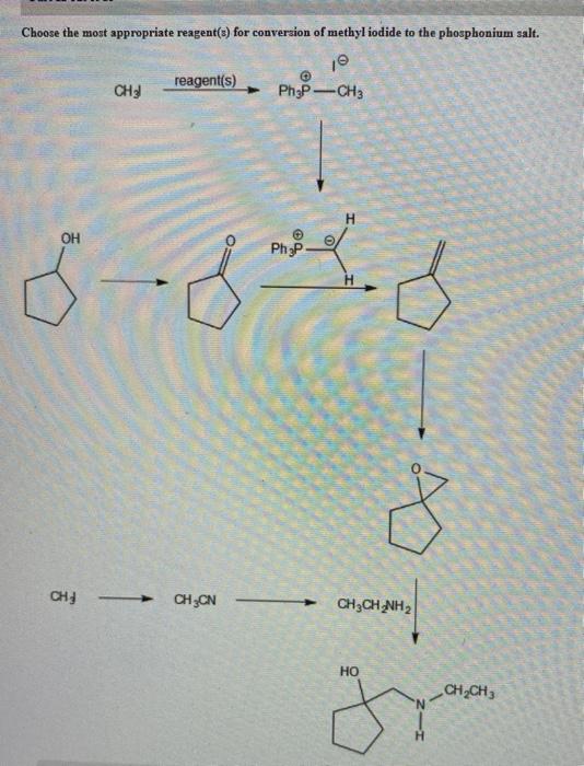 Solved Choose the most appropriate reagent(s) for conversion | Chegg.com