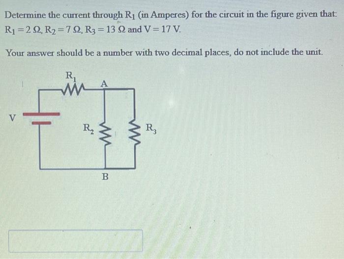 Solved Determine The Current Through R1 In Amperes For The