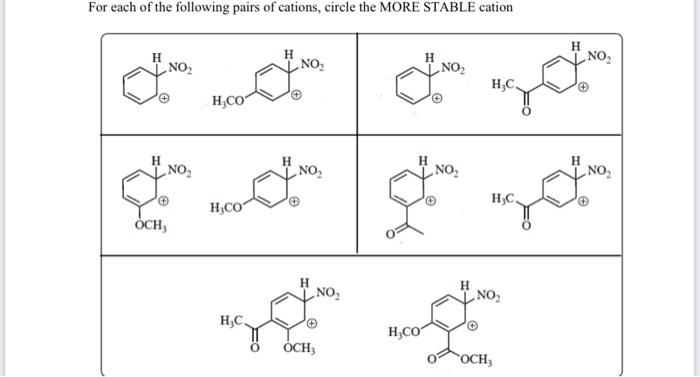 Solved For each of the following pairs of cations, circle | Chegg.com