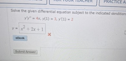 Solved by an EXPERT Solve the given differential equation subject to ...