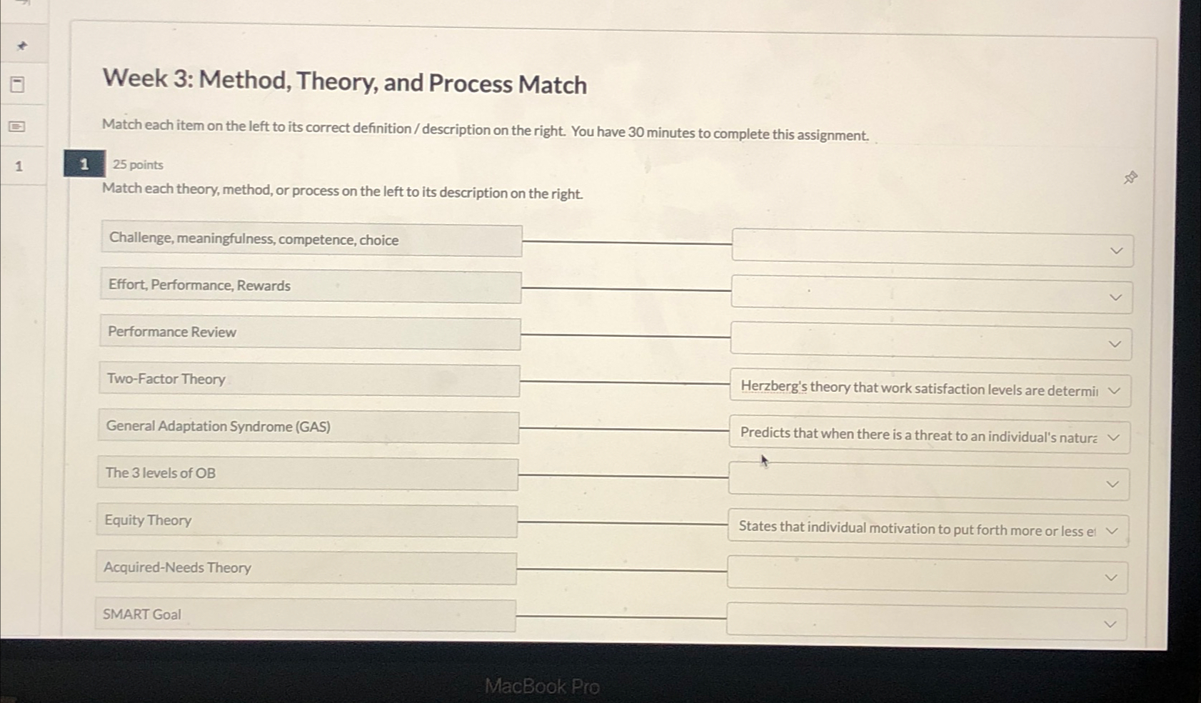 Solved Week 3: Method, Theory, and Process MatchMatch each | Chegg.com