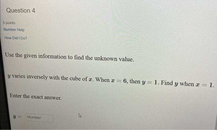 Solved Use the given information to find the unknown value. | Chegg.com