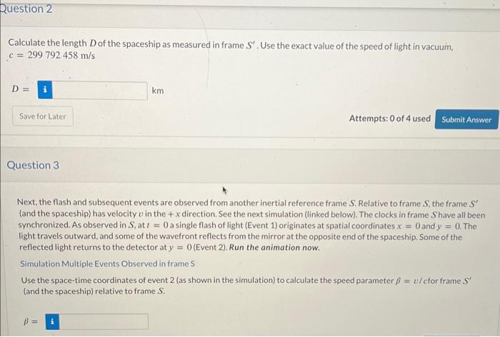 Two Events Observed in Frame S ' A reference frame S′ | Chegg.com