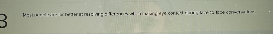 Solved Most people are far better at resolving differences | Chegg.com