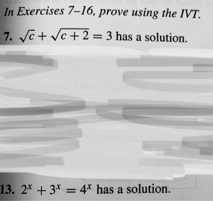 Solved In Exercises 7–16, prove using the IVT. 7. Tc+Vc + 2 | Chegg.com Solved In Exercises 7–16, prove using the IVT. 7. Tc+Vc + 2 | Chegg.com