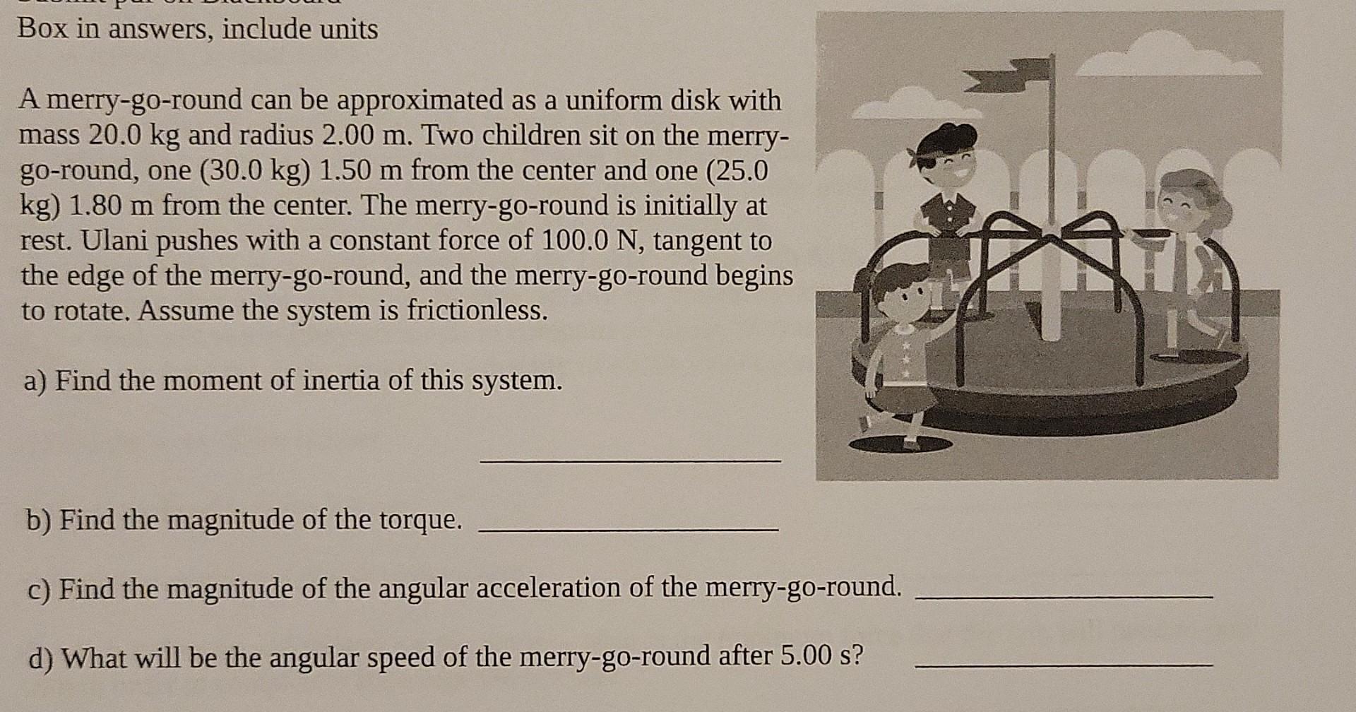 Solved Moment of Inertia word problem? Can someone help me | Chegg.com