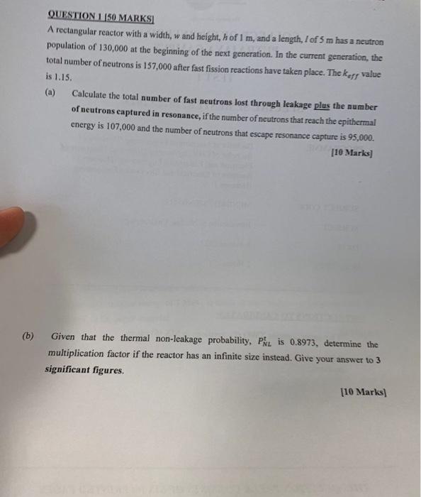 Solved QUESTION \\( 1[50 \\mathrm{MARKS} \\) A rectangular | Chegg.com