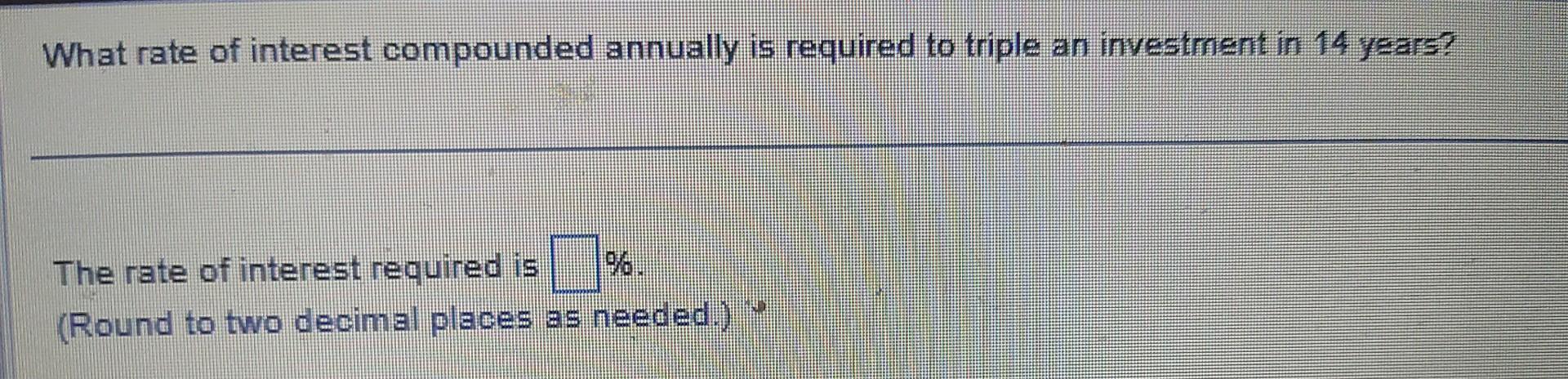 Solved What rate of interest compounded annually is required | Chegg.com