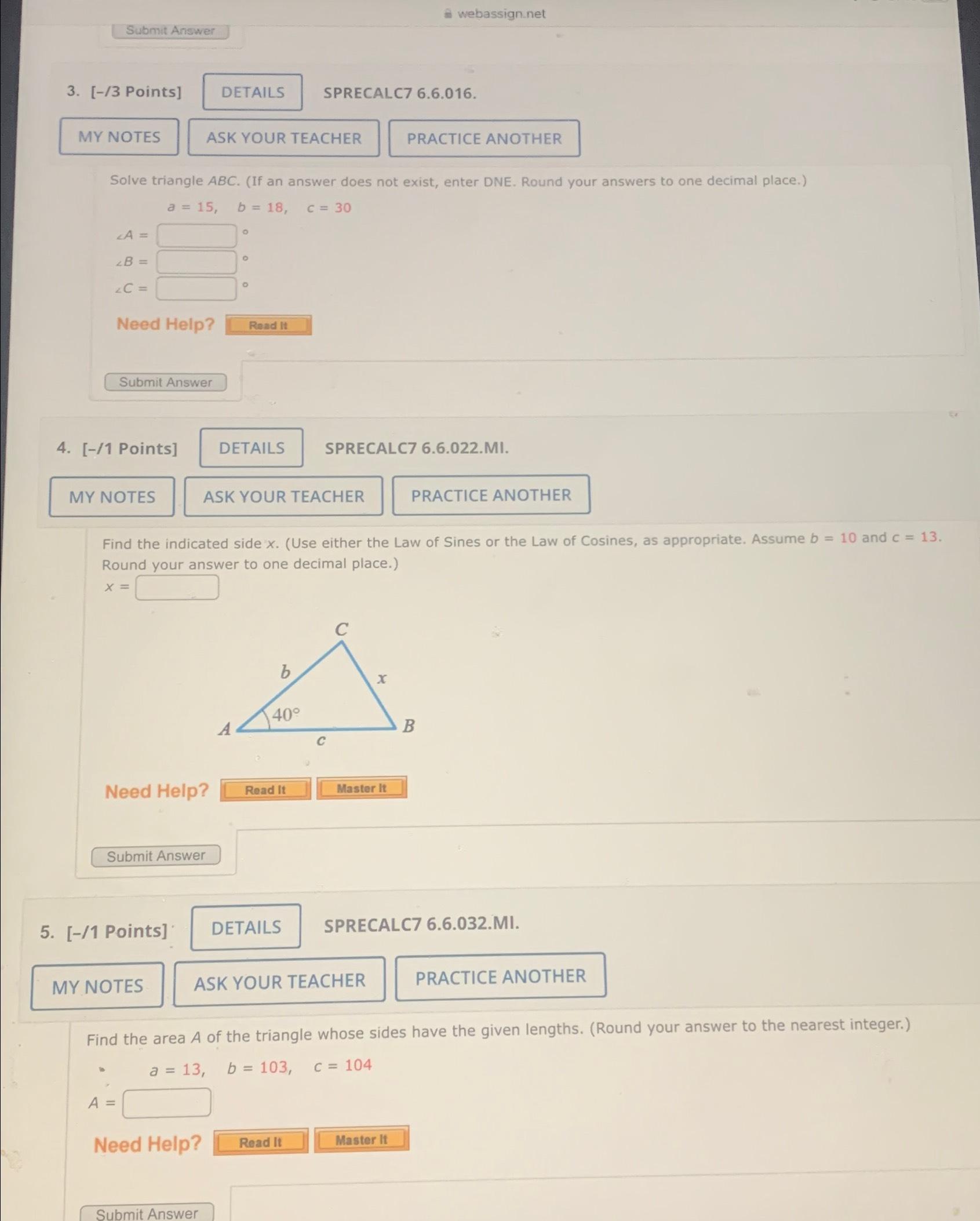 Solved Submit Answerwebassign.net3. | Chegg.com