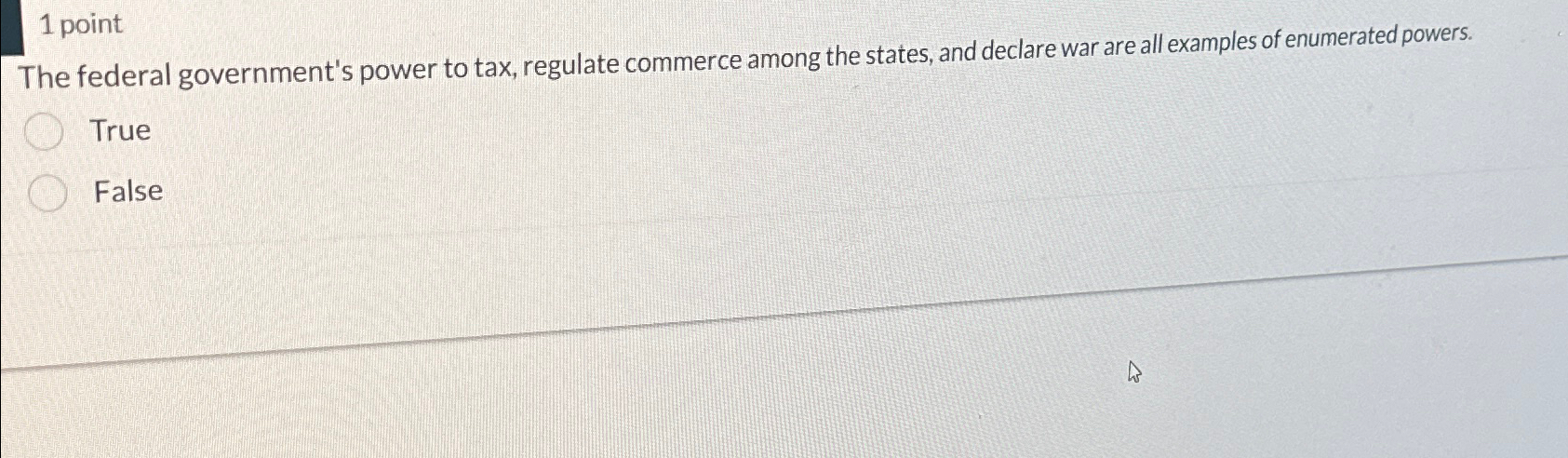 Solved 1 pointThe federal government's power to tax, | Chegg.com Solved 1 pointThe federal government's power to tax, | Chegg.com