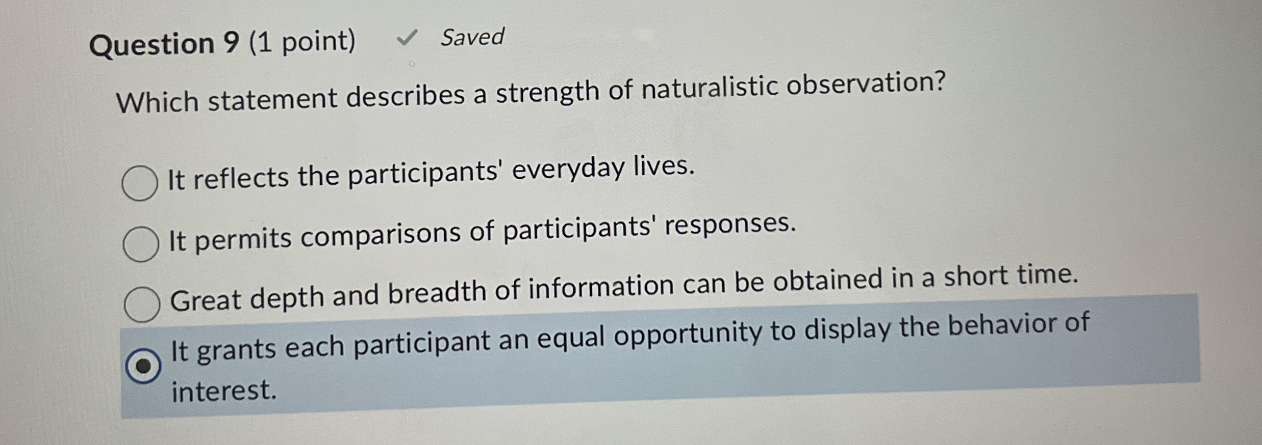 Question 9 (1 ﻿point) ﻿SavedWhich statement | Chegg.com