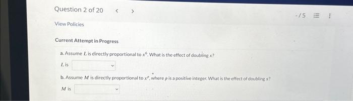 Solved When a variable is directly proportional to the | Chegg.com