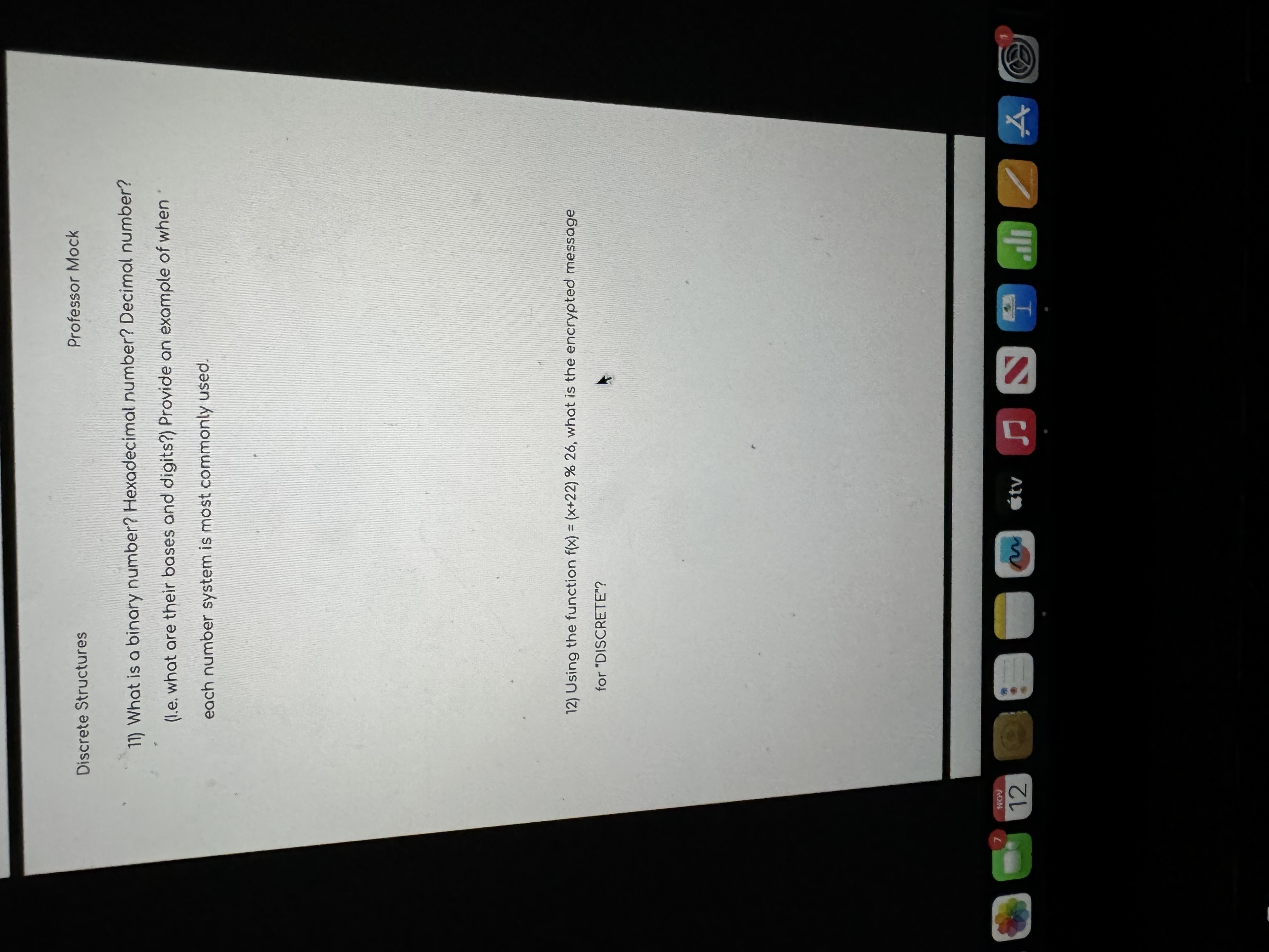 Solved Discrete Structures11) ﻿What is a binary number? | Chegg.com