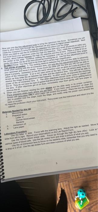 Solved Laboratory #1 The Compound Light Microscope The | Chegg.com