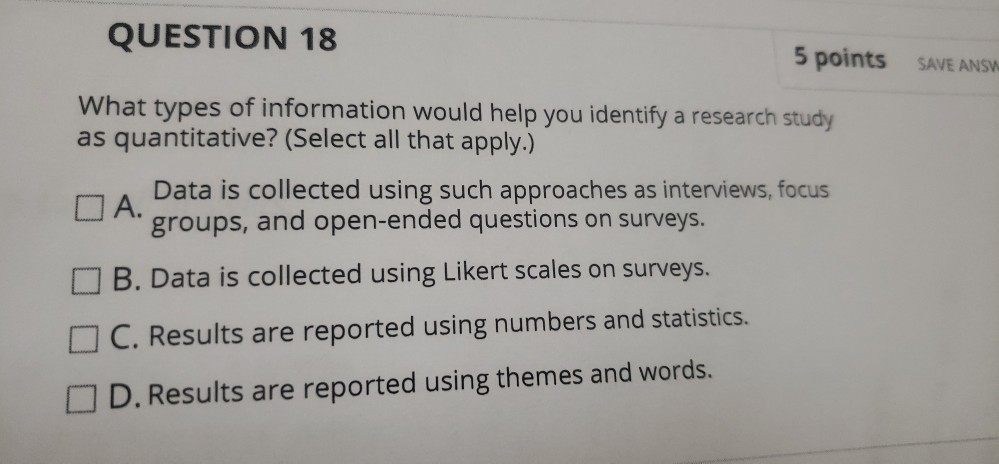 Solved what types of information would help you identify a | Chegg.com