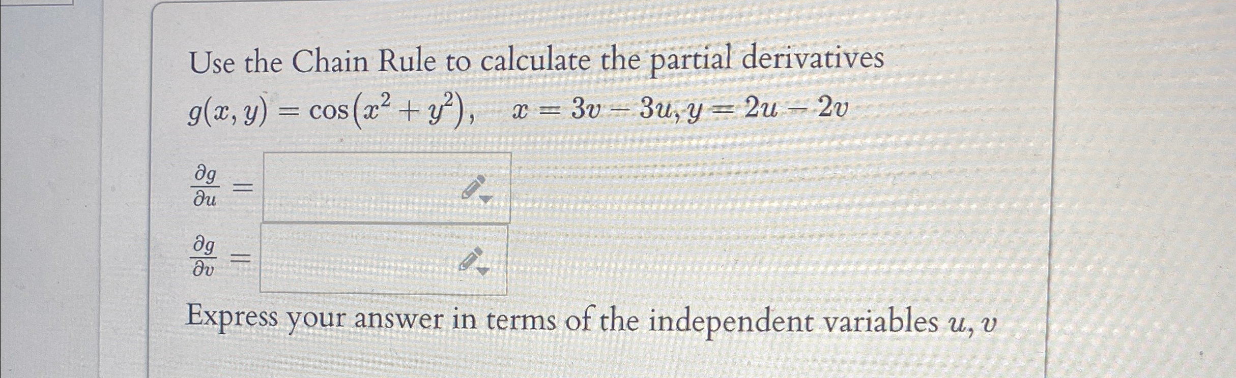 Solved Use the Chain Rule to calculate the partial | Chegg.com