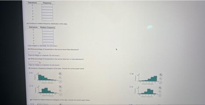 TClok the icon to vere the tabtie of televition | Chegg.com
