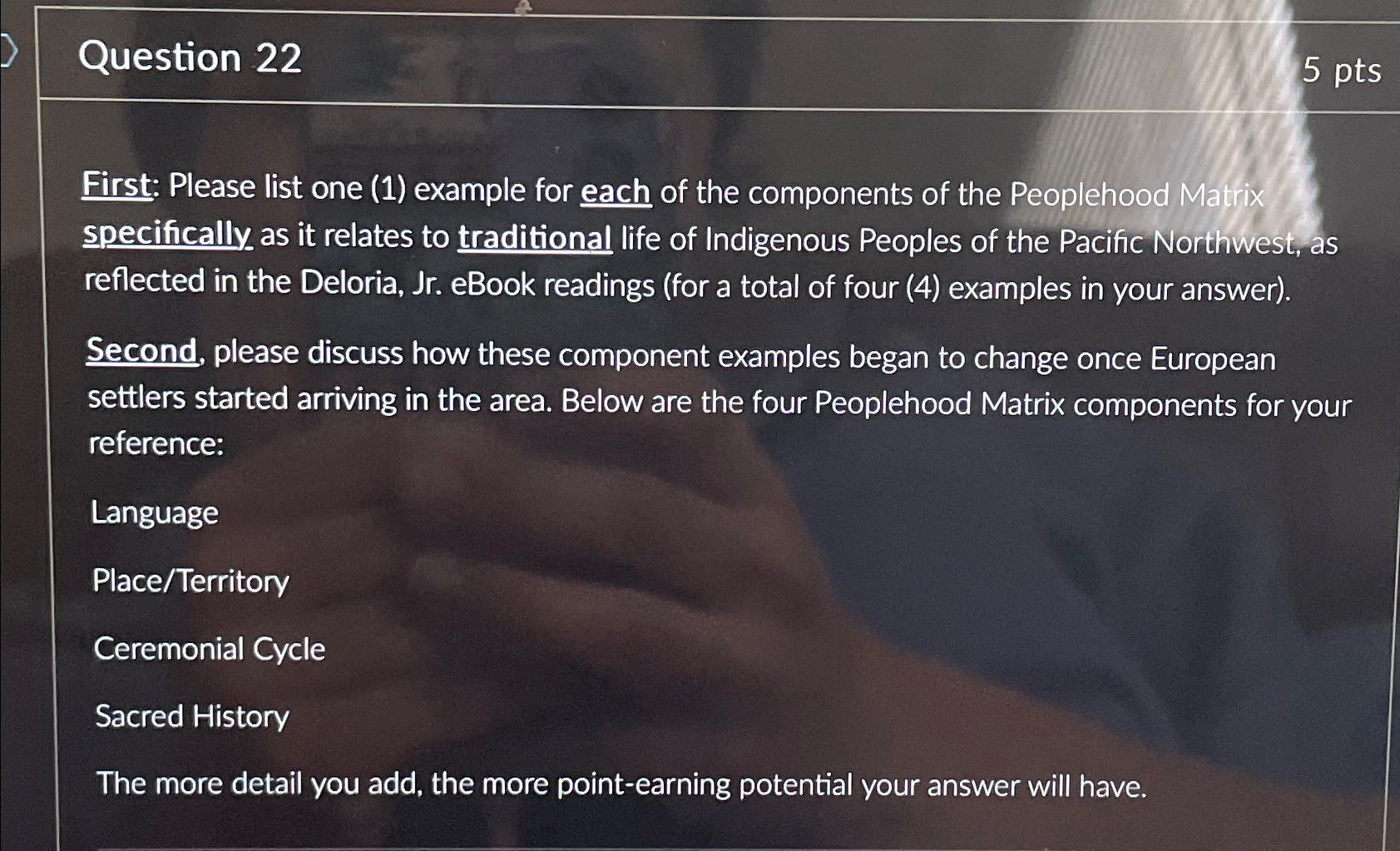 Solved Question 225 ﻿ptsFirst: Please list one (1) ﻿example | Chegg.com