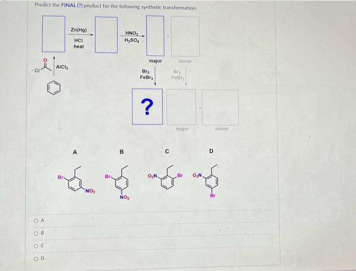 Solved Predict the FINAL (?) product for the following | Chegg.com