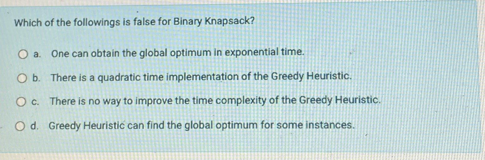 Solved Which of the followings is false for Binary | Chegg.com