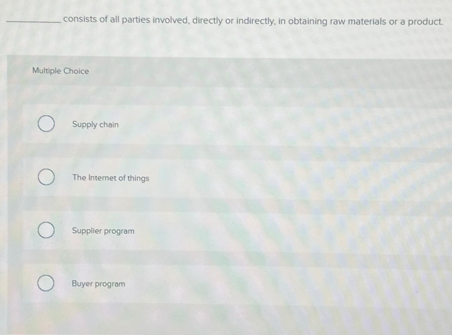 Solved consists of all parties involved, directly or | Chegg.com
