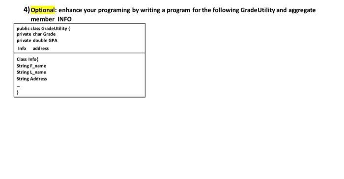 Solved Array of Object, Aggregated, passing class as | Chegg.com