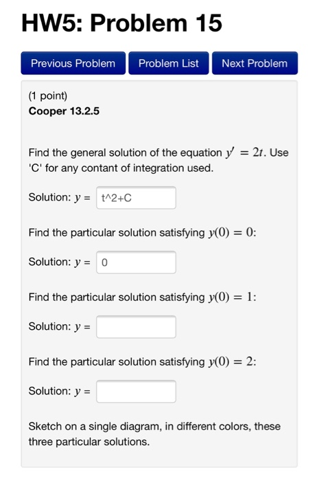 Solved HW5: Problem 15 Previous Problem Problem List Next | Chegg.com
