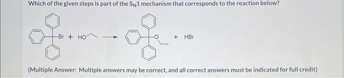 Solved HBr (Multiple Answer: Multiple answers may be | Chegg.com