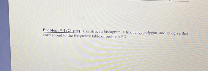 Solved Problem \#3 (20pts). The following frequency | Chegg.com
