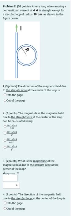 Solved A very long wire carrying a conventional current of | Chegg.com