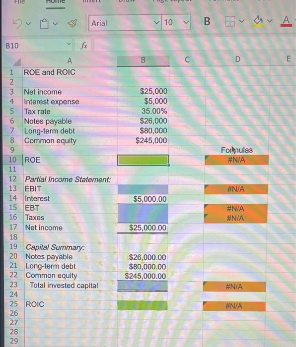 Solved Vides Excel Online Structured Activity: ROE and ROIC | Chegg.com
