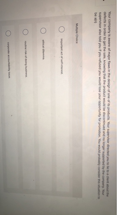 Solved Your company is aware of major flaws in the design of | Chegg.com