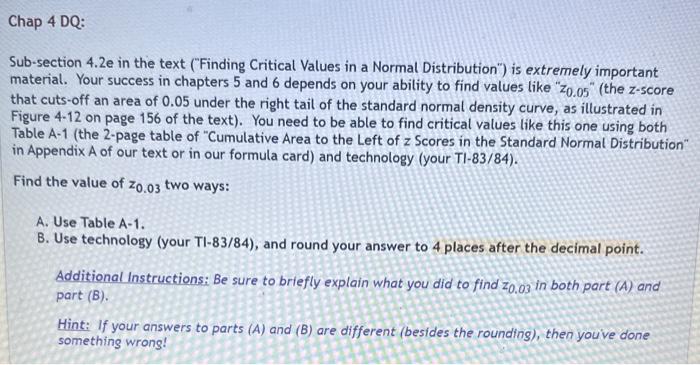 Solved Sub-section 4.2e in the text ("Finding Critical | Chegg.com