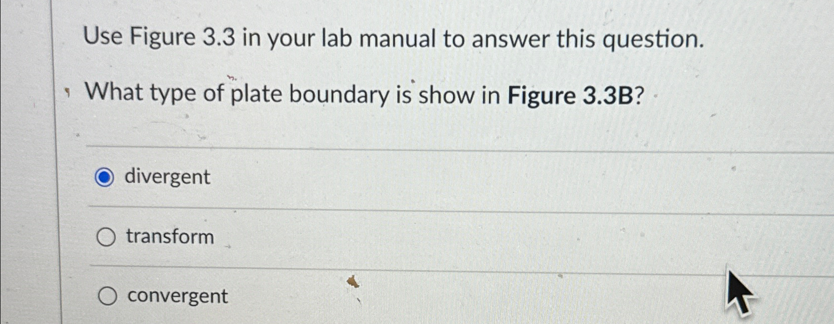 Solved Use Figure 3.3 ﻿in your lab manual to answer this | Chegg.com