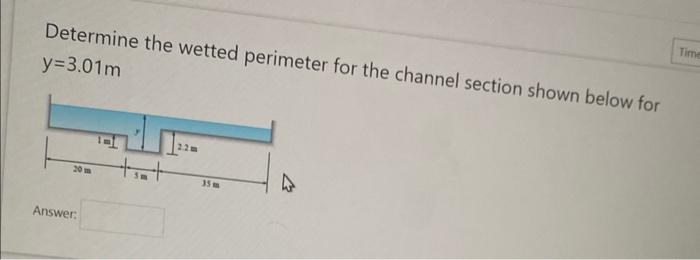 Solved Determine the wetted perimeter for the channel | Chegg.com