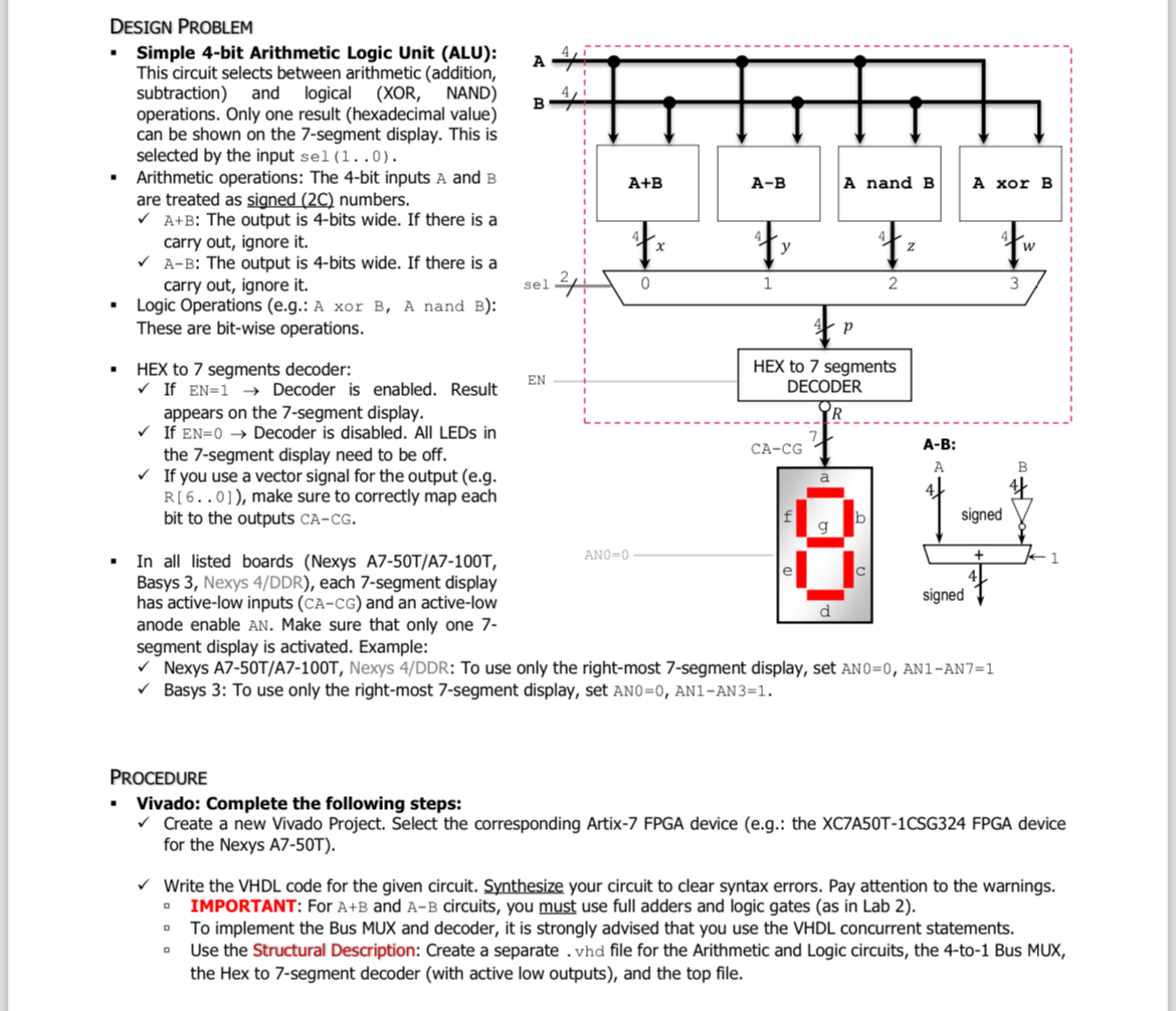 Solved DESIGN PROBLEMThe figure depicts a 2's complement | Chegg.com