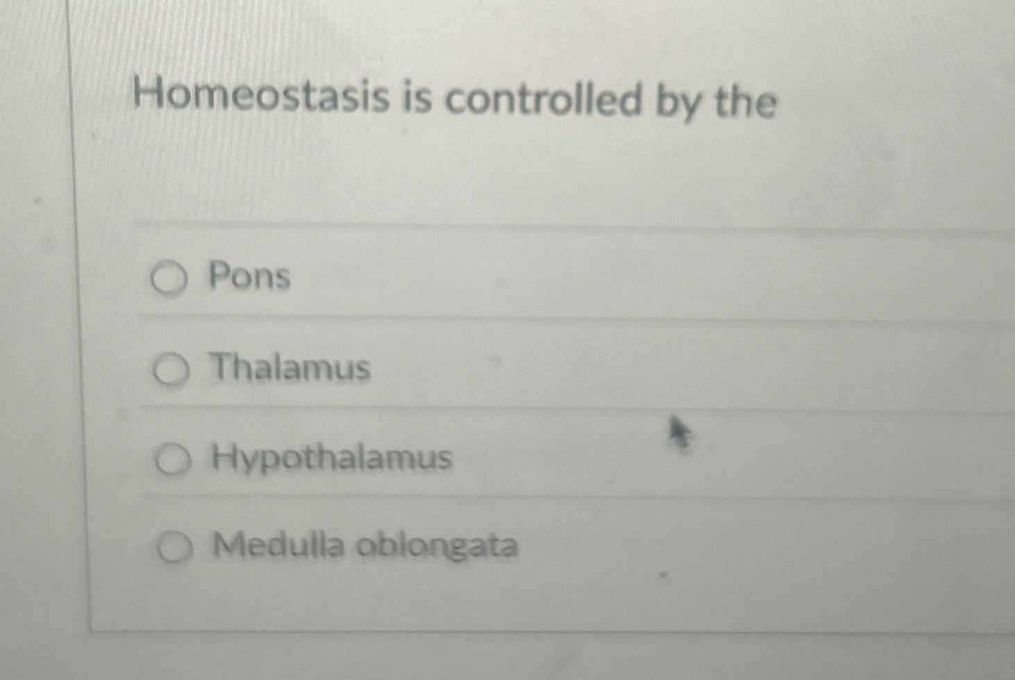 Solved Homeostasis is controlled by | Chegg.com
