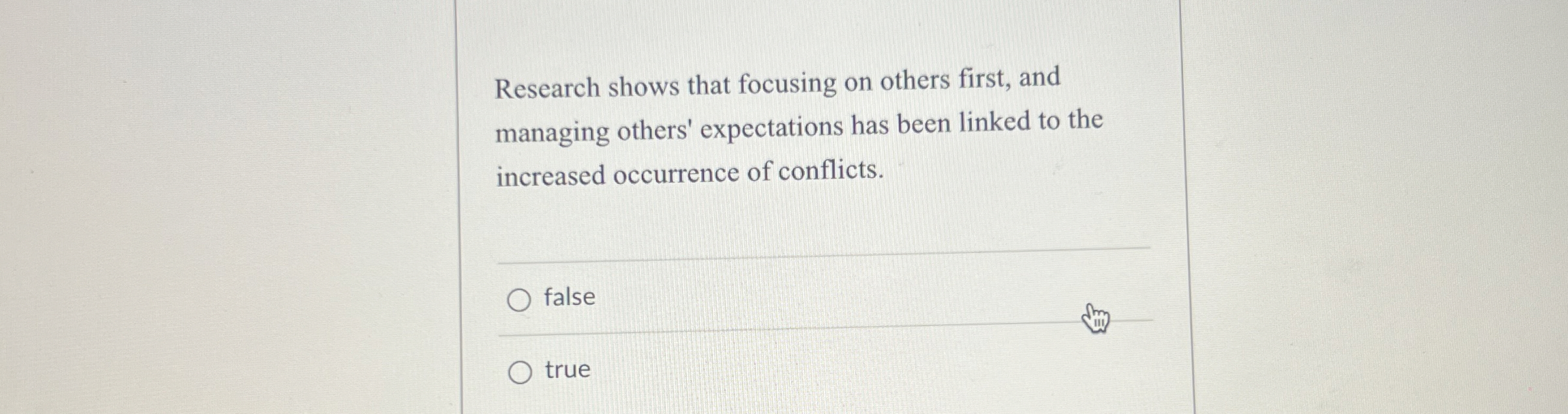 Solved Research shows that focusing on others first, and | Chegg.com