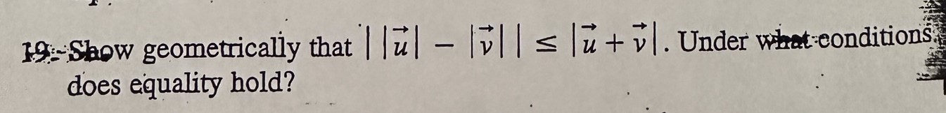 Solved Show geometrically that | Chegg.com