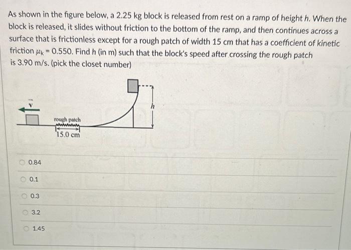 Solved As shown in the figure below, a 2.25 kg block is | Chegg.com